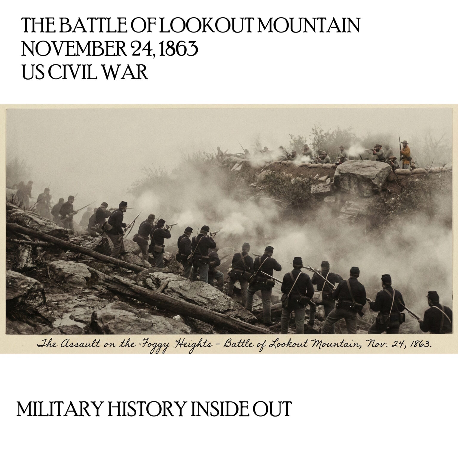 US Civil War – Battle of Lookout Mountain November 24, 1863 – An ...