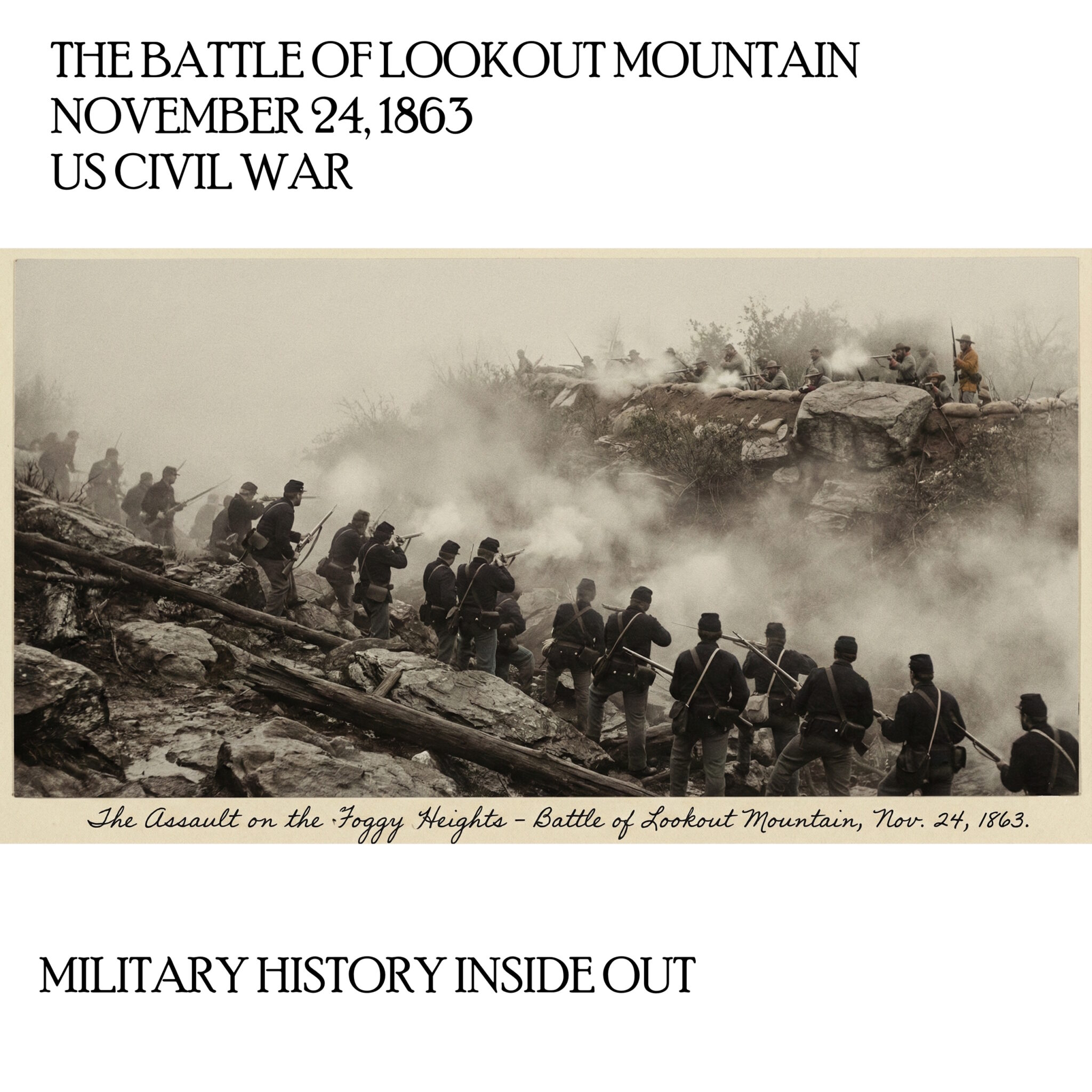 US Civil War – Battle of Lookout Mountain November 24, 1863 – An ...